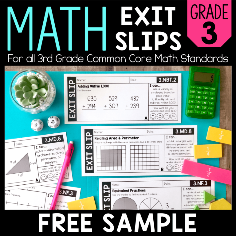 Using Math Exit Slips to Guide Instruction - Create Teach Share