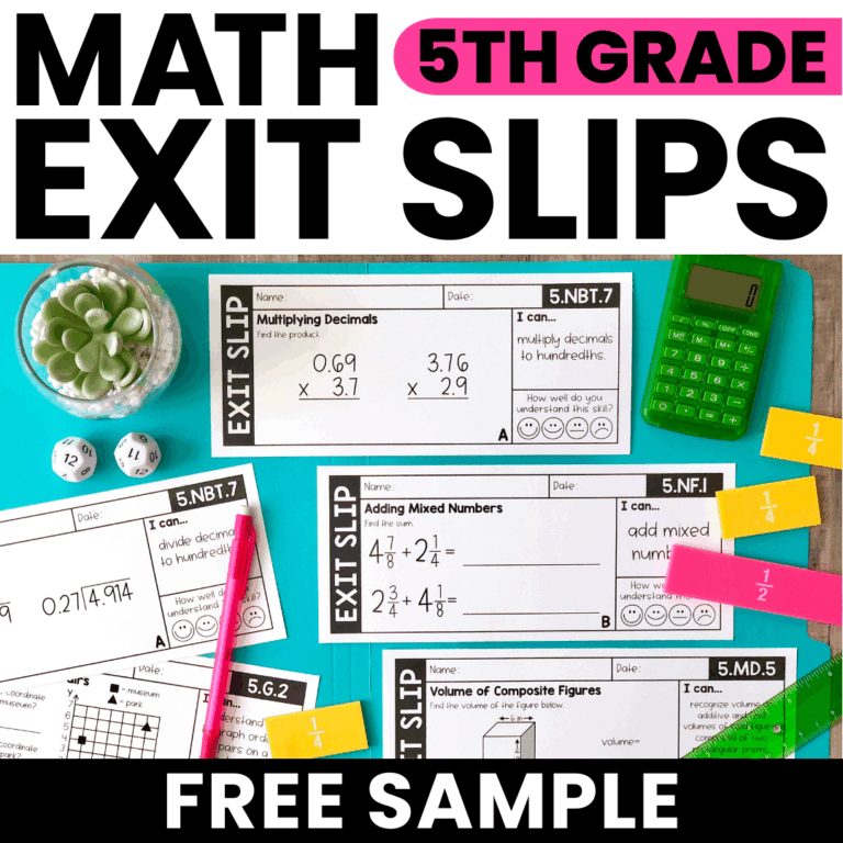 Using Math Exit Slips to Guide Instruction - Create Teach Share