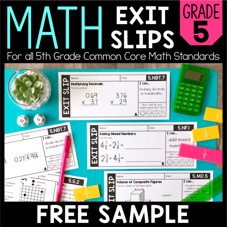 Using Math Exit Slips to Guide Instruction - Create Teach Share