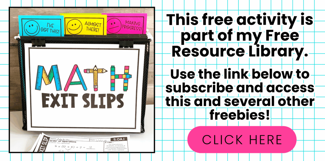 Using Math Exit Slips to Guide Instruction - Create Teach Share