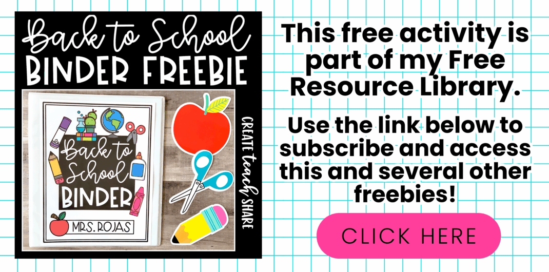 Creating a Back to School Binder - Create Teach Share
