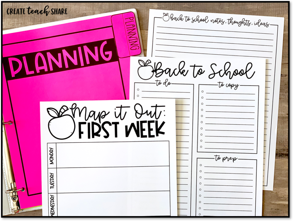 Creating a Back to School Binder - Create Teach Share