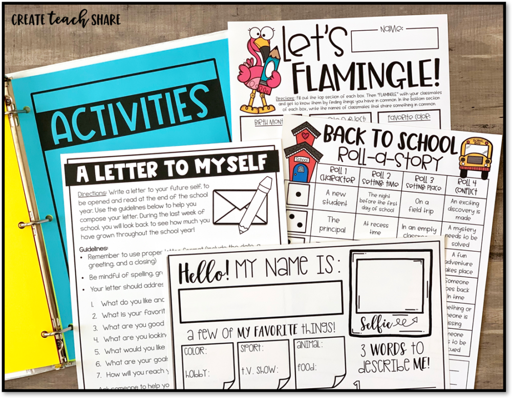 Creating a Back to School Binder - Create Teach Share