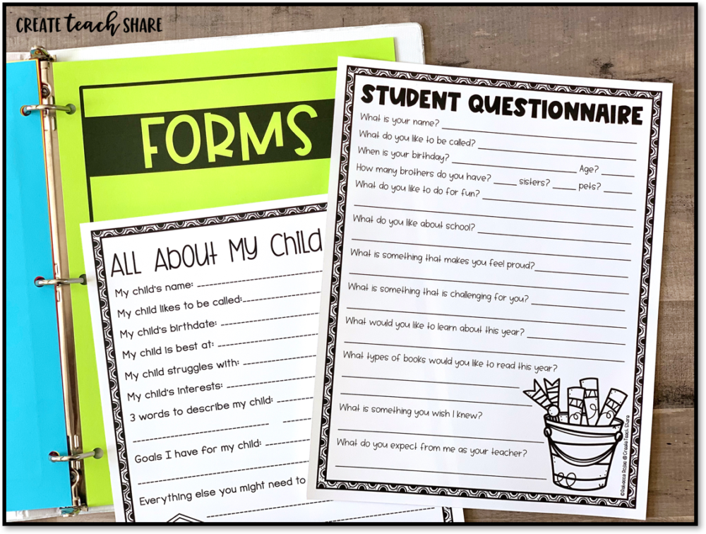 Creating a Back to School Binder - Create Teach Share