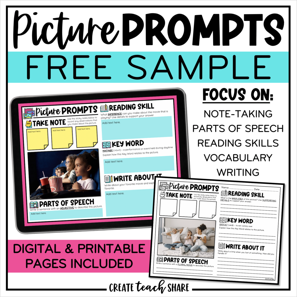 Using Photos to Review Language Arts Skills - Create Teach Share