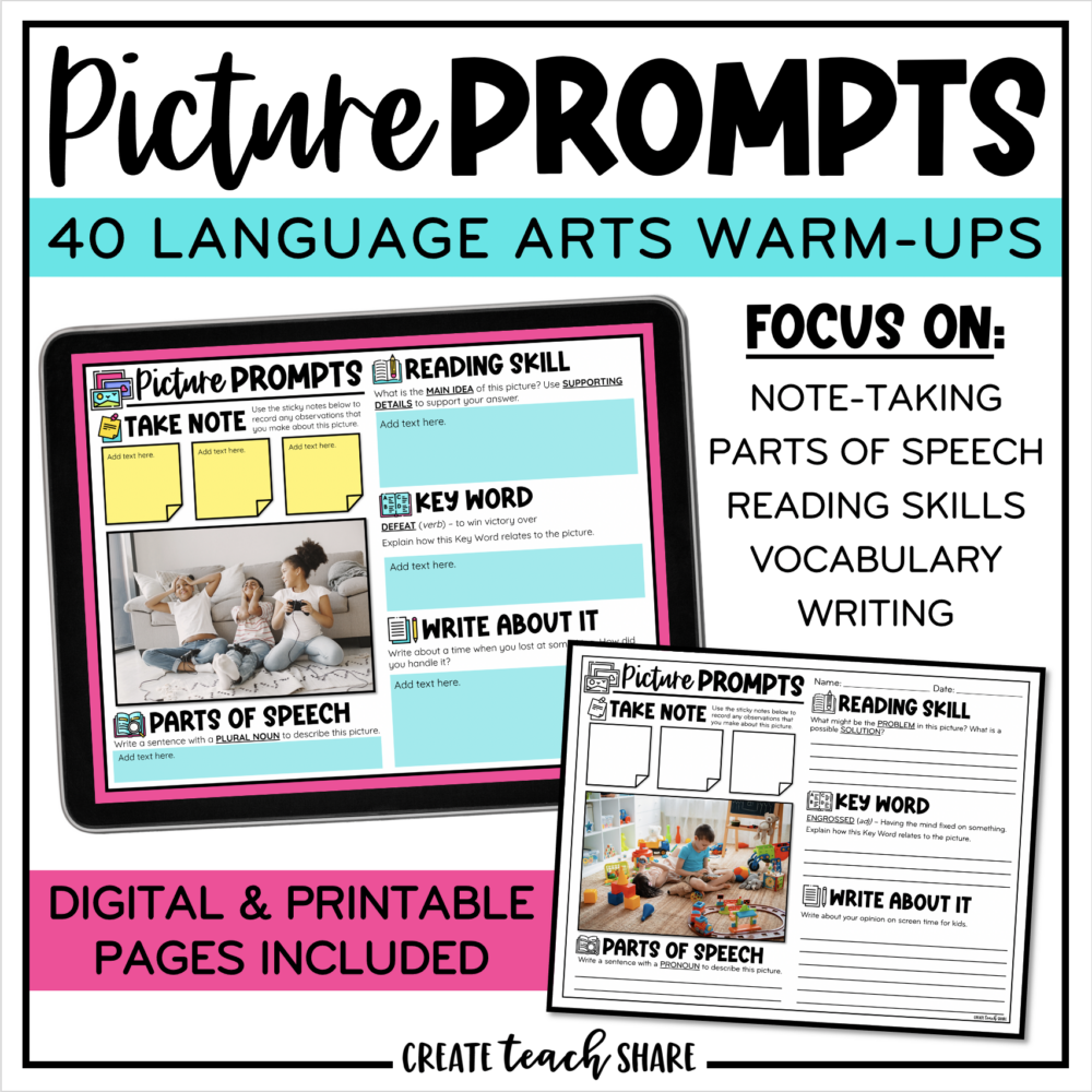 Using Photos to Review Language Arts Skills - Create Teach Share