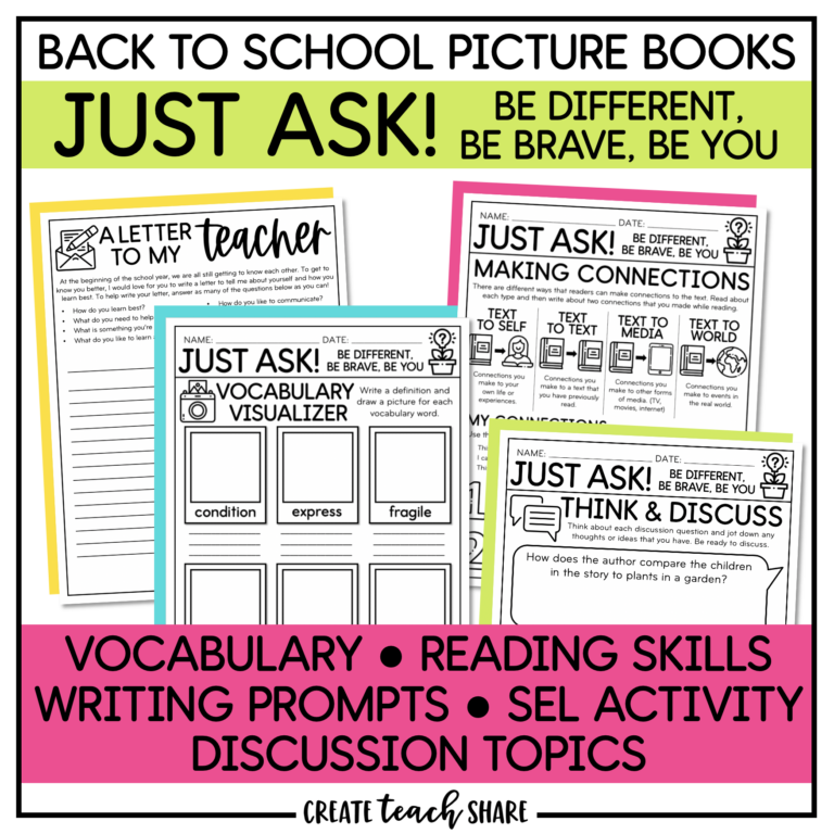 Picture Books & Activities for Back to School - Create Teach Share